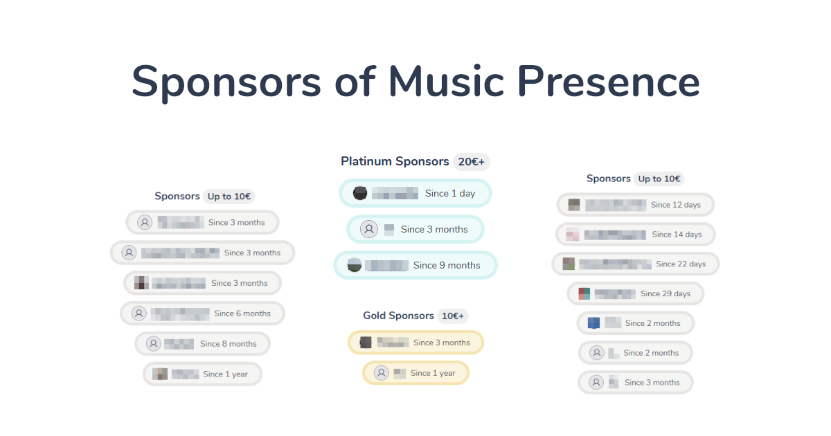 Sponsors • Music Presence